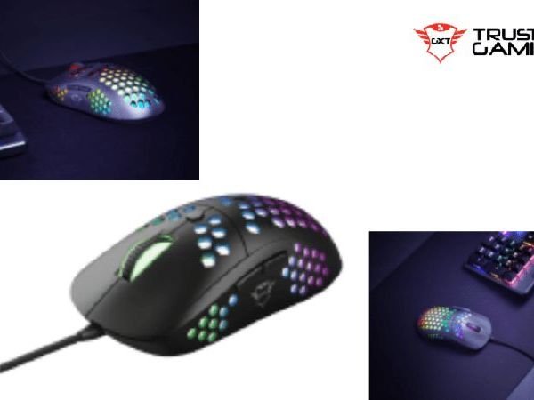 Trust GXT 960 Graphin – Ultraleichte Gaming-Maus mit RGB-Beleuchtung